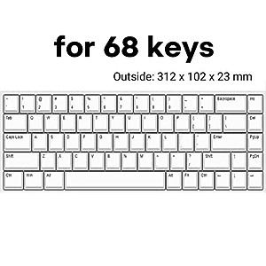 Hyekit Premium Acrylic Keyboard Clear Cover Protector Mechanical Keyboard Dust Cove Anti-Cat for 68 Key Mechanical Keyboard Keychron K6/Nj68/FL680 (12.28'' x 4.01'' x 0.90'')