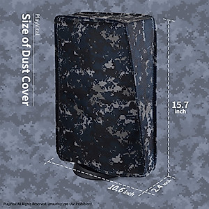 PlayVital Nylon Dust Cover for ps5, Soft Neat Lining Dust Guard for ps5 Console, Anti Scratch Waterproof Cover Sleeve for ps5 Digital Edition & Disc Edition - Urban Digital Camo