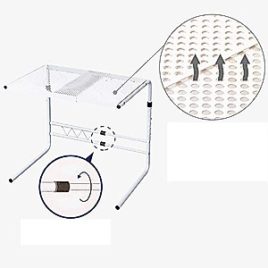 JF-XUAN Kitchen Shelf Kitchen Counter Holder Stainless Steel Expandable Microwave Oven Rack 2-Tier Multifunction Kitchen Counter Shelf (Color : White, Size : 60X53X40CM)