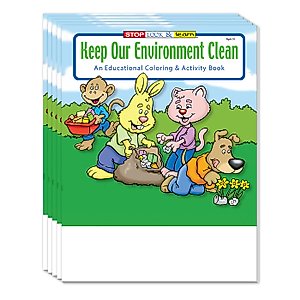 ZOCO - Keep Our Environment Clean - Kids Coloring Books (25 Bulk Pack, Without Crayons) - Conservation, Recycling - Earth Day Supplies - Educational Activities for Kids