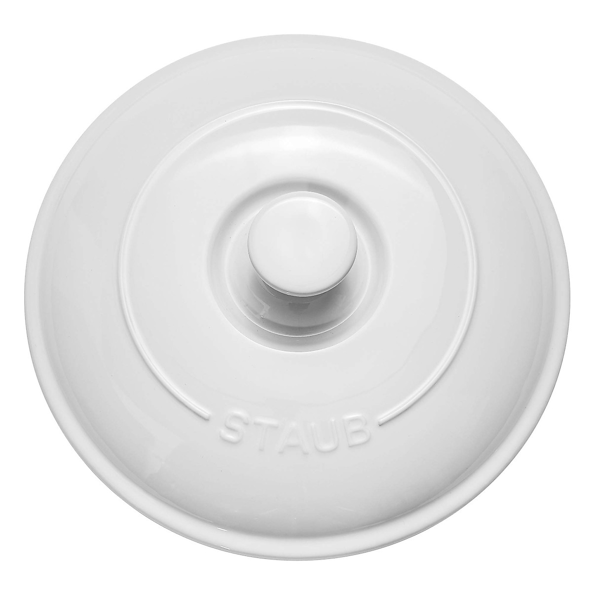 Staub Ceramics Covered Brie Baker, 8in, White