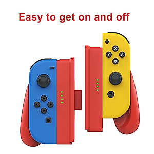 Switch Joycons Detchable Grip Compatible with Nintendo Switch/Switch OLED JoyCons Controllers,Nintendo switch accessories-Red