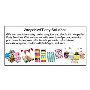 Wrapables 8" Set of 5 Tissue Pom Poms Party Decorations for Weddings, Birthday Parties Baby Showers and Nursery Décor, Red