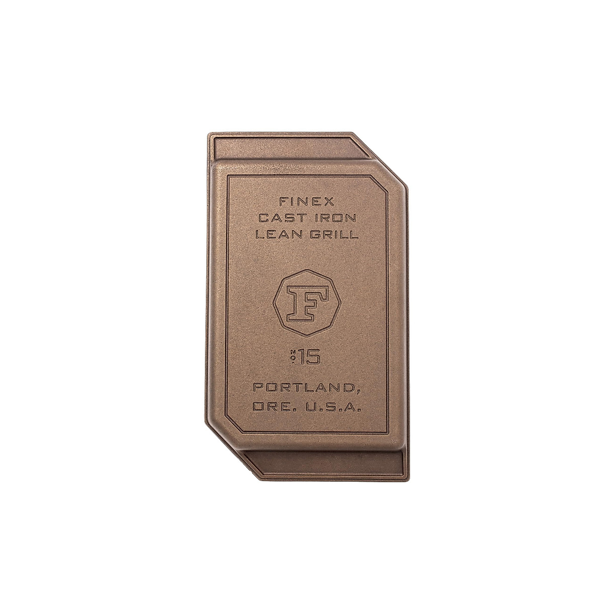 FINEX 15" Cast Iron Lean Grill Pan, Modern Heirloom, Handcrafted in the USA, Pre-seasoned with Organic Flaxseed Oil