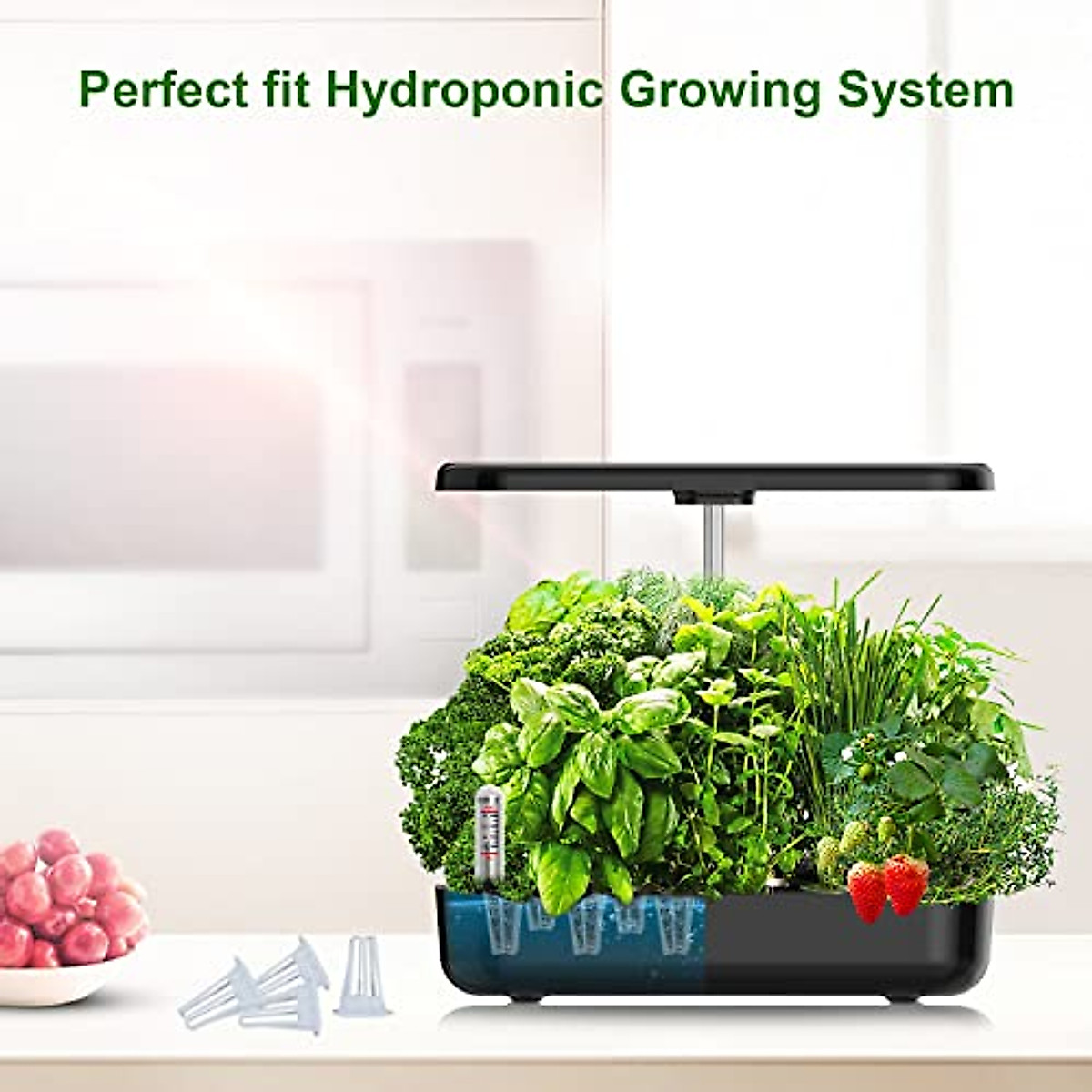 Aooccder Grow Baskets Replacement for idoo Hydroponic Growing System,Seed Pods Baskets for Indoor Herb Garden,Plant Growing Containers fit Square Grow Sponges,50 Pack, White