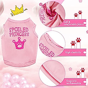 8 Pieces Pet Shirts Printed Puppy Soft Dog Shirt Pullover T Cute Sweatshirts Valentine's Day Girl Clothes Outfits Small for Dogs Cats (Vivid Pattern,Size S)