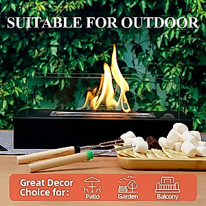 Tabletop Fire Pit for Halloween Christmas Decor, Outdoor Table Top Firepit Indoor Tabletop Fireplace for Patio Balcony Living Room Table Decoration Family Holiday Party Gathering Friday Night Dinner