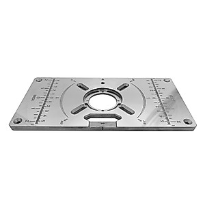 Router Table Insert Plate Table Aluminium Insert Plate Router Trimmer Woodworking Wood Router Table Insert Plate Tool Routers Bench Trimming (Silver)