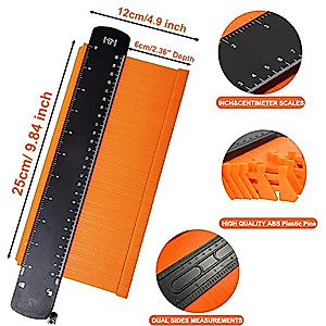 10 Inch Super Gauge Shape and Outline Tool, Contour Gauge Profile Tool with Lock, Measuring Tools Shape Duplicator Woodworking Tools