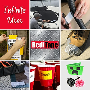 RediTape Travel Size Silver Duct Tape 2-Pack - Pocket Size Flat Thin Mini Roll - for Repairs Outdoors Emergency Crafts - 1.88 inch x 5 Yards per Pack