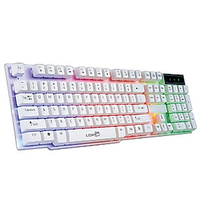 Cafuvv Colorful Crack Led Illuminated Backlit USB Wired Pc Rainbow Gaming Keyboard GL1