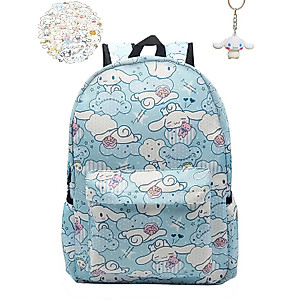 Back-packs for boys girl school-bag book-bags casual daypack laptop travel cute back-pack(School-bag + pendant + sticker)