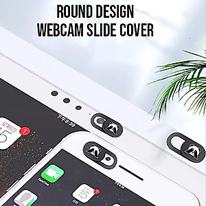 Webcam Cover, Laptop Camera Cover Slide for Desktop, Pc, Tablet, Phone, Fits Most ipad, iPhone, MacBook pro, Mac Air, Surface Pro – Ultra Thin 0.7mm Computer Camera Cover - Cute Panda Covers (3 Pack)