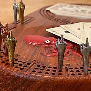9 Pieces Resin Cribbage Pegs, 3 Colors - Funny Cribbage Pegs, Cribbage Board Pegs Fit 1/8 Holes Toy Game Accessories with Drawstring Storage Pouch for Cribbage Traditional Board Game. (B)