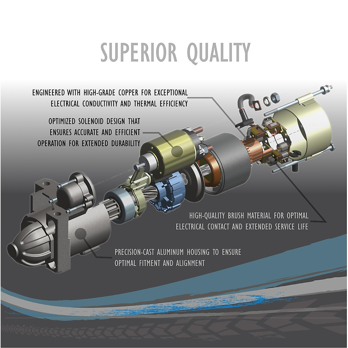 OEG Parts New 120V Electric Starter Compatible With Tecumseh Engine Snow Blower HH40 HH50 HH60 V70 VH70 33328, 33328B, 33328C, 33328D, 33328E, STC0016, 41022030