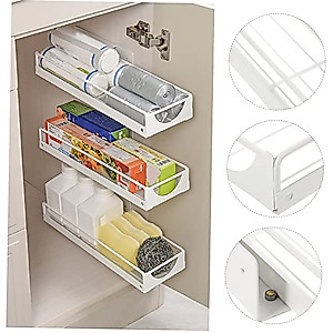 LABRIMP Drawer Rack Snack Drawer Storage Rack Clear Drawer Pull Out Shelf Drawer Basket Undershelf Storage Basket Under Sink Cabinet Organizer Jarstorage Rack Sink Storage Rack