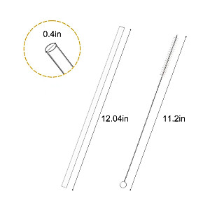 Replacement Straws for Stanley Adventure Travel Tumbler, 6 Pack Reusable Straws Plastic Straws with Cleaning Brush Compatible with Stanley 40oz Stanley Cup Stanley Water Jug