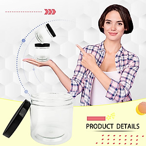 20 Pack 12oz Plastic Jars with Lids - Refillable Round Clear Containers for Candy, Kitchen, Food Storage & DIY Crafts