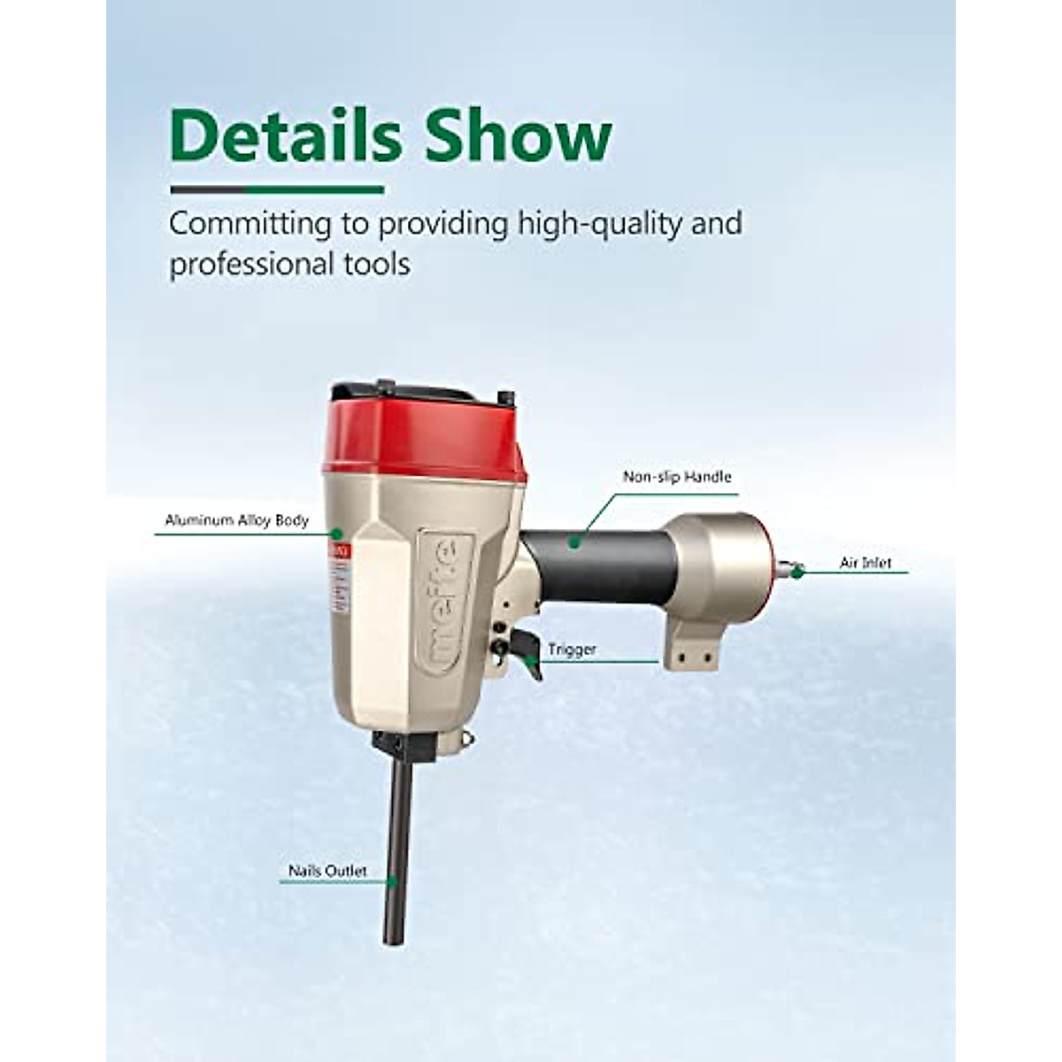 meite BW100 Pneumatic Nail Puller/Nail Remover Professional Grade Heavy Duty Pneumatic Punch Nailer