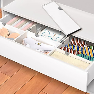 Kingrol 4 Pack 11-17 Inch Expandable Drawer Organizers Dividers with Nonslip Ends, Household Separators for Kitchen Utensils Dressers Clothes Craft Office Supplies