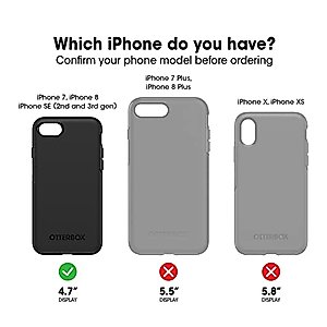OtterBox iPhone SE 3rd/2nd Gen, iPhone 8/7 (not compatible with Plus sized models) Symmetry Series Case - STARDUST, ultra-sleek, wireless charging compatible, raised edges protect camera & screen