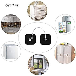 VOCOMO Refrigerator Lock, 2.8’’x2.8’’ Fridge Lock with Keys, Freezer Lock and Child Safety Cabinet Lock with Strong Adhesive (2 Pack)