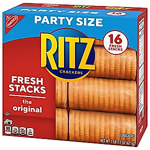 Ritz Crackers Flavor Party Size Box of Fresh Stacks 16 Sleeves Total, original, 23.7 Ounce, 16 count (Pack of 1)