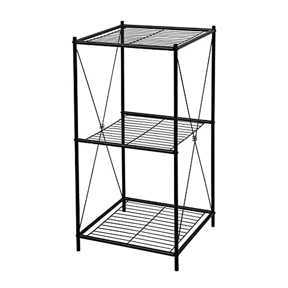 Zenna Home Floor Stand, Black Cross-Style