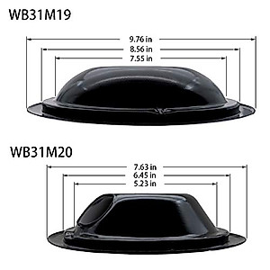 WB31M20 WB31M19 Porcelain Drip Pans and WB30M1 WB30M2 Surface Elements by SupHomie - Compatible with GE Hotpoint Range Stove