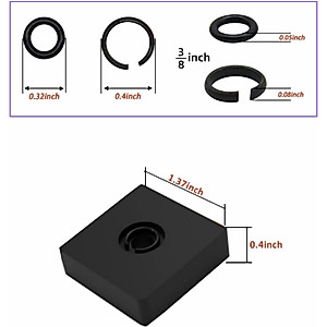 QMTCYXGS ( 12+12 Sets 1/2” & 3/8" Impact Retaining Ring Clip Friction Ring Hog Ring with O-Ring for Milwaukee Electric Pneumatic Type Impact Wrench, Includes Install Tool