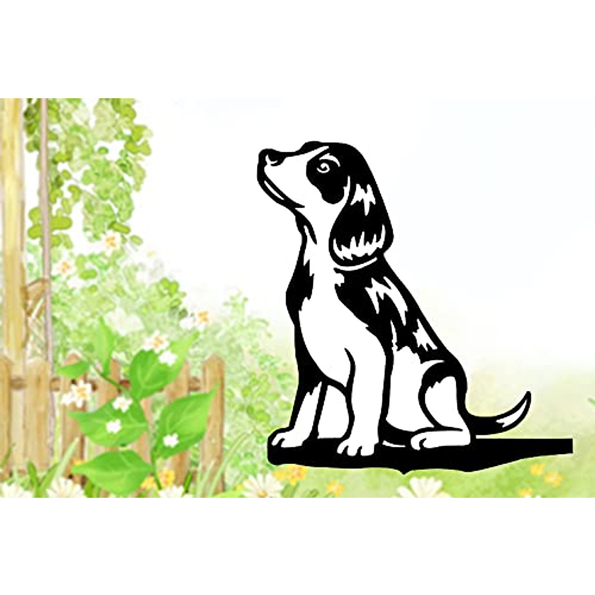 Charming Metal Beagle Dog Art for Garden, Yard & Trees
