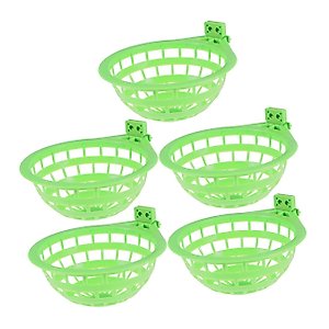BESPORTBLE 5pcs Parrot Supplies Hollow Out Bird Nest Bird Breeding Bed Pet Bird Cage Bird Breeding Nest Pigeon Nest Canary Nest Cage Nest for Birds Living Nest Birdcage Green