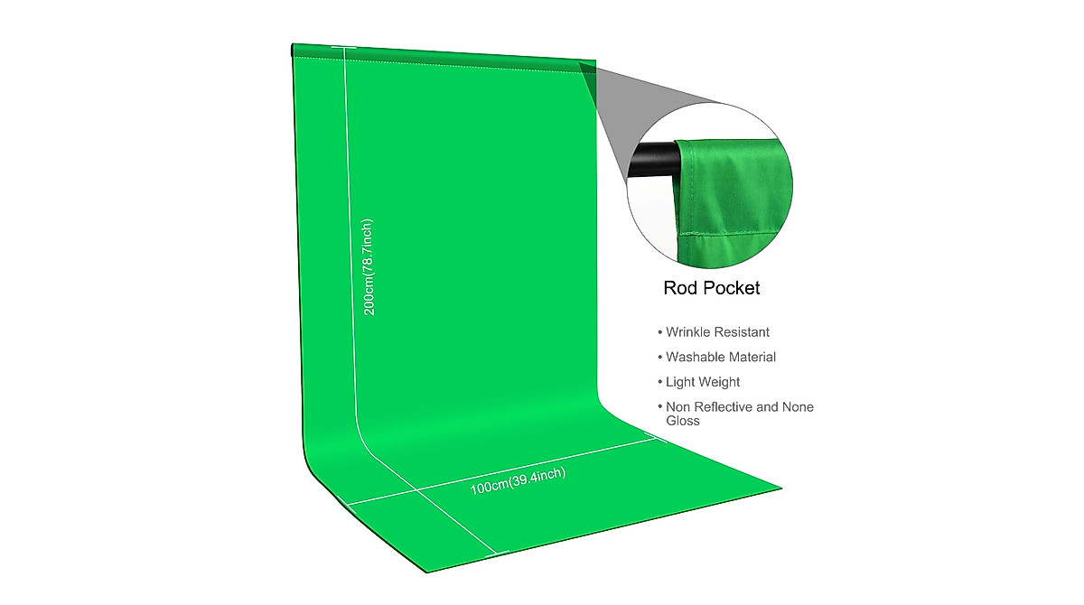 PULUZ Small Green Screen Backdrop for Photography