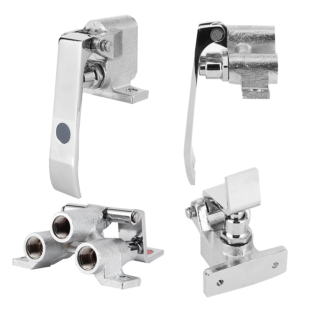 G1/2 Thread Brass Faucet Valve Knee Valve Faucet Control Pedal Valve Accessories for Bar Hotel Restaurant Canteen (Single Temperature Knee top Valve)