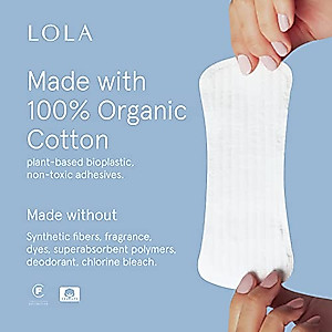 LOLA Ultra Thin Liners, 108 Count - Cotton Panty Liners for Women, Hypoallergenic Pads for Women, HSA FSA Approved Products Feminine Care