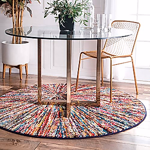 nuLOOM Samira Warp Area Rug, 5' Round, Multi