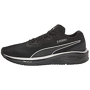 PUMA Men's Aviator Winter Running Shoe, Black Silver, 10