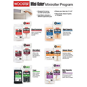 Wooster Brush R012 4 Inch Mini Roller 12 Inch Frame - Pack of 12