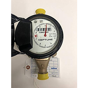3/4 x 3/4 Neptune T-10 Water Meter Direct Read Cubic Feet