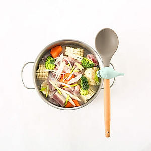 Hemoton Pot Lid Holder, Bird Shape Silicone Lid Lifters, Pot Lid Lifts, Spill-Proof Lid Lifters for Soup Pot, Lid Lifter for Pots and Pans Lid Stand Heat Resistant Holder, Kitchen Cooking Tools(Green)