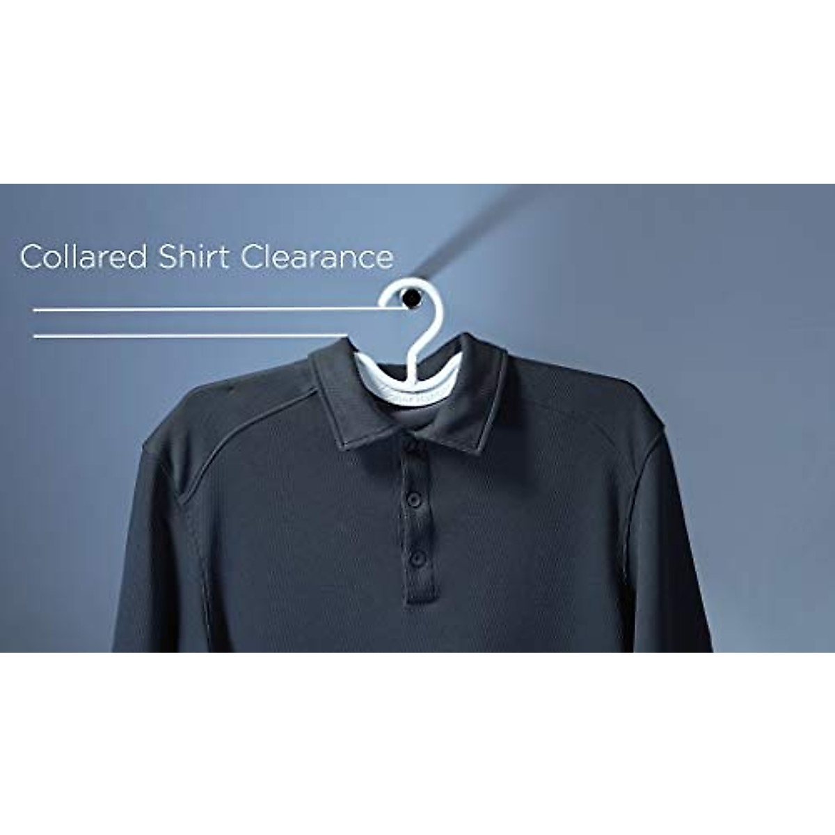 Higher Hangers Classic Short Neck Design Heavy Duty Slim Plastic Space Saving Clothes Hangers- 40 Pack - Create Extra Closet Space, Non-Slip, Durable, Practical, and Versatile Closet Organizer (White)