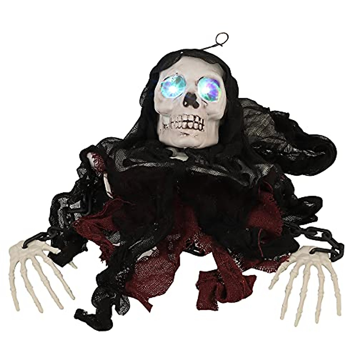 1pc Luminous Horror Ghost Pendant Halloween Haunted House Hanging Adornment Decor for Celebration Party