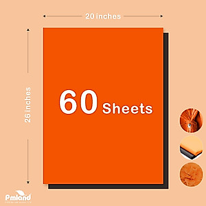 PMLAND Gift Wrapping Tissue Paper - Black and Orange- 20 Inches x 26 Inches 60 Sheets