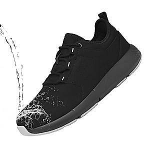 Waterproof Work Sneakers Men Zapatos de Trabajo para Hombres Non Slip Food Service Work Shoes Lightweight Kitchen Restaurant Nurse Chef Footwear Non Slip Anti Oil Black