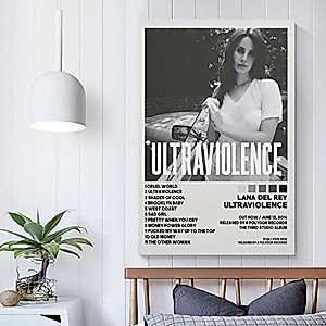 LUOWEI Lana Del Rey Posters Ultraviolence Poster Album Cover Poster for Room Aesthetic Canvas Art Poster and Wall Art Picture Print Modern Family Bedroom Decor Posters 12x18inch(30x45cm)