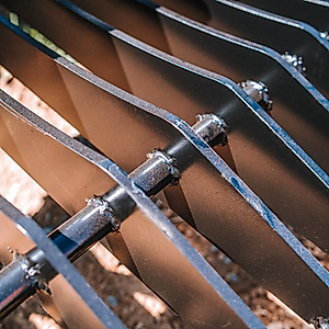 Titan Attachments 60in Fine-Grade Skeleton Rock Bucket with Bolt-On Teeth, Skid Steer Quick Tach, Reinforced Side Cutters