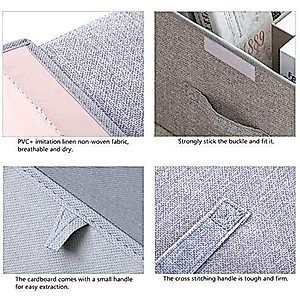 ZyHMW Home Carto On Wardrobe Bin Household Toy Boxes Cloth Folding Box Clothing Store C Ontent Box (Color: Pink, Size : 13.8 X 9.4 X 9.4 in) (Color : Blue, Size : 13.8 x 9.4 x 9.4 in)