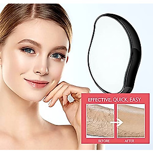 Crystal Hair Eraser for Women and Men, Magic Hair Eraser Crystal Hair Remover, Painless Exfoliation Hair Removal Tool for Arms Legs Back - Fast & Easy, Reusable & Washable, Portable Epilator