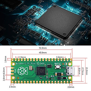 GeeekPi Raspberry Pi Pico Flexible Micro Controller Mini Development Board,Based on The Raspberry Pi RP2040,Dual-Core ARM Cortex M0+ Processor,Running up to 133 MHz, Support C/C++ / Python(3 Pack)