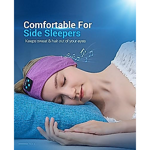 Voerou Sleep Headphones, Adjustable Bluetooth Headband Wireless Earbuds Washable Sleeping Music Headphones, Technology Gadgets for Side Sleepers, Workout, Jogging, Yoga, Insomnia, Travel, Meditation